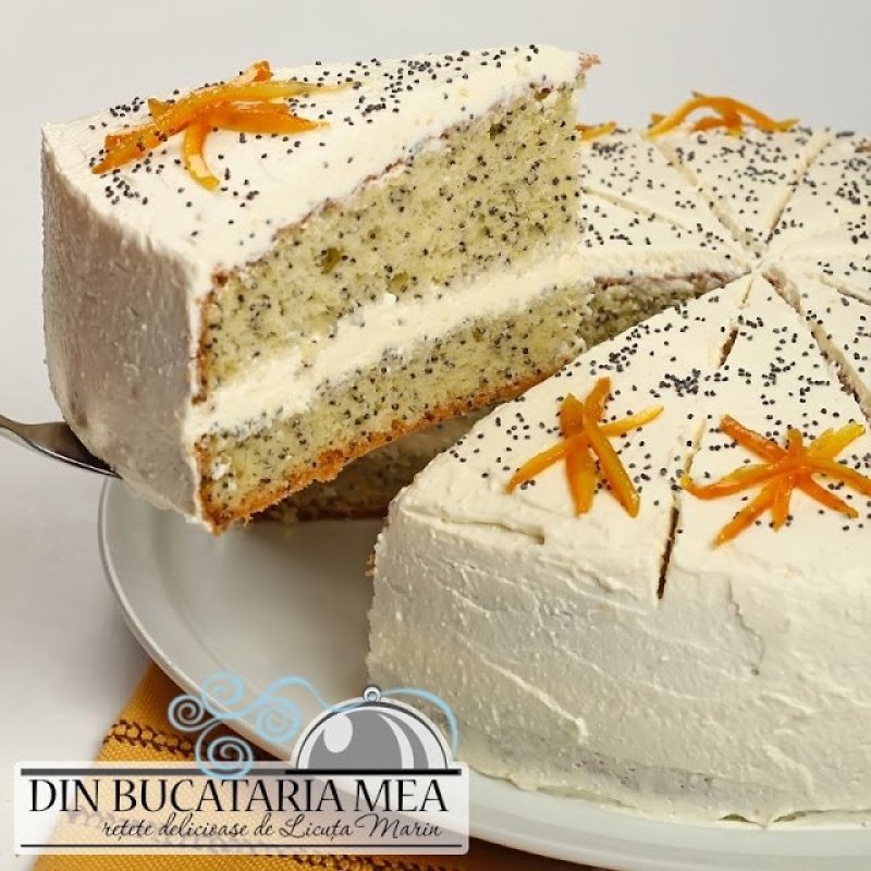 Tort cu mac si crema de branza | Retete culinare | Gustos.ro