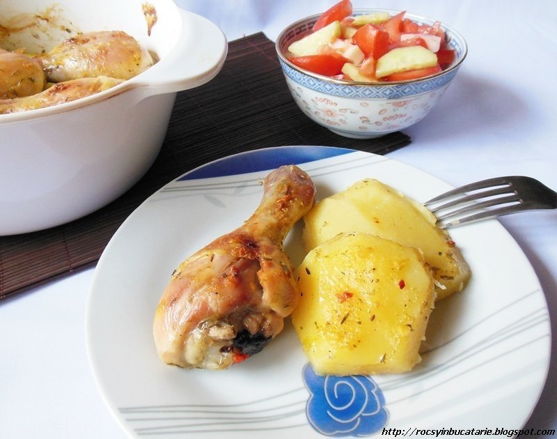 Copanele de pui cu cartofi in sos de mustar | Retete culinare | Gustos.ro