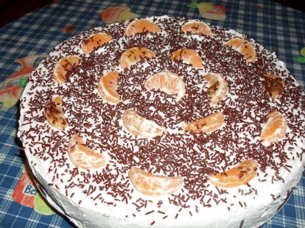 Tort cu frisca si portocale | Retete culinare | Gustos.ro