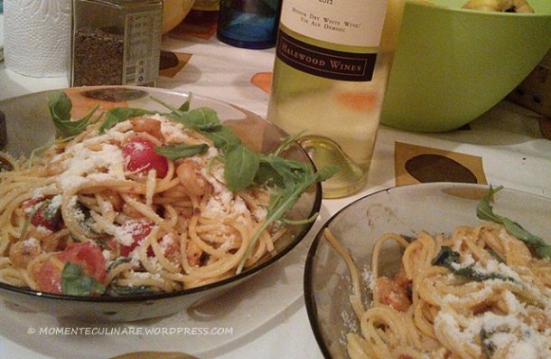 Spaghete cu creveti si rucola | Retete culinare | Gustos.ro