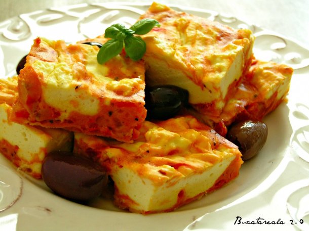 Cuburi marmorate cu rosii si urda | Retete culinare | Gustos.ro