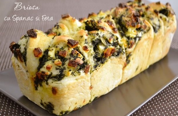 Briosa cu spanac si feta | Retete culinare | Gustos.ro