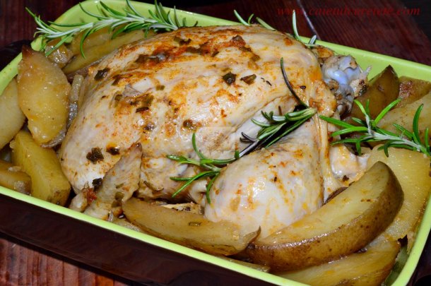 Pui cu unt aromat si rozmarin la slow cooker Crock Pot | Retete ...